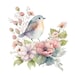 Floral Bird Clip Art Bundle - Set of 10 High-quality Jpgs - Instant ...