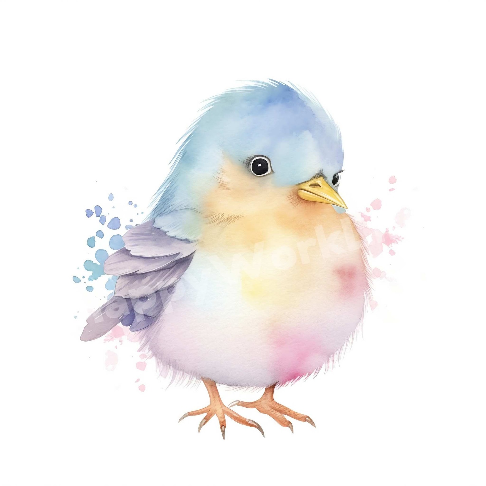 Set of 10 Cute Baby Bird Clipart - High Quality Jpgs - Clipart Birds ...