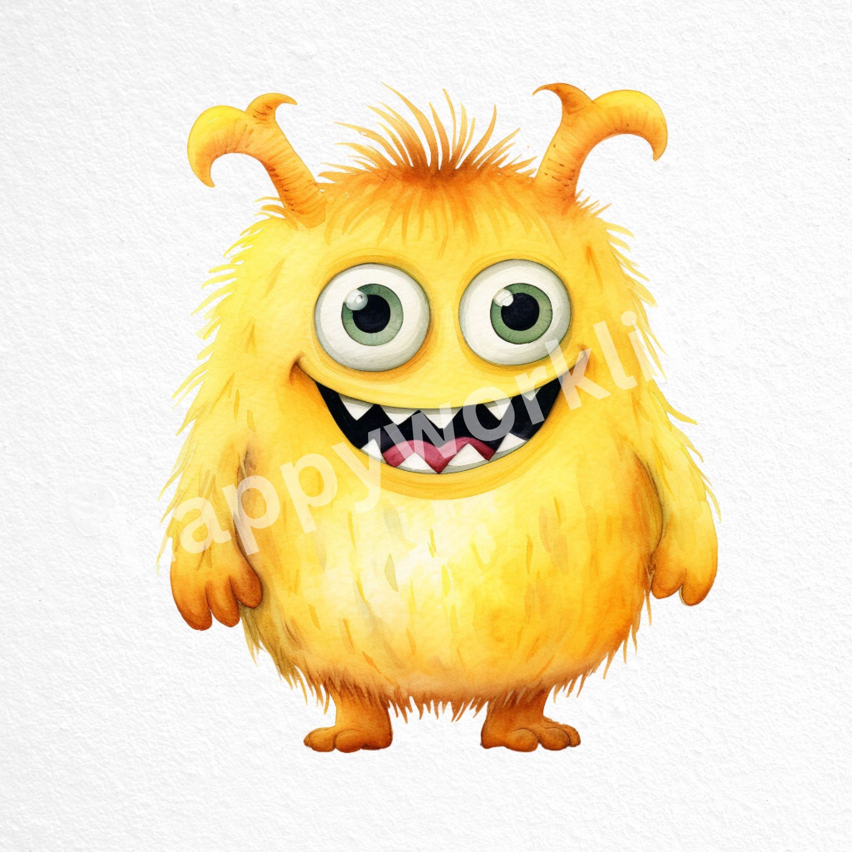 Frightfully Fun Monsters Clipart Bundle - Cute Monster Clipart, Kawaii ...