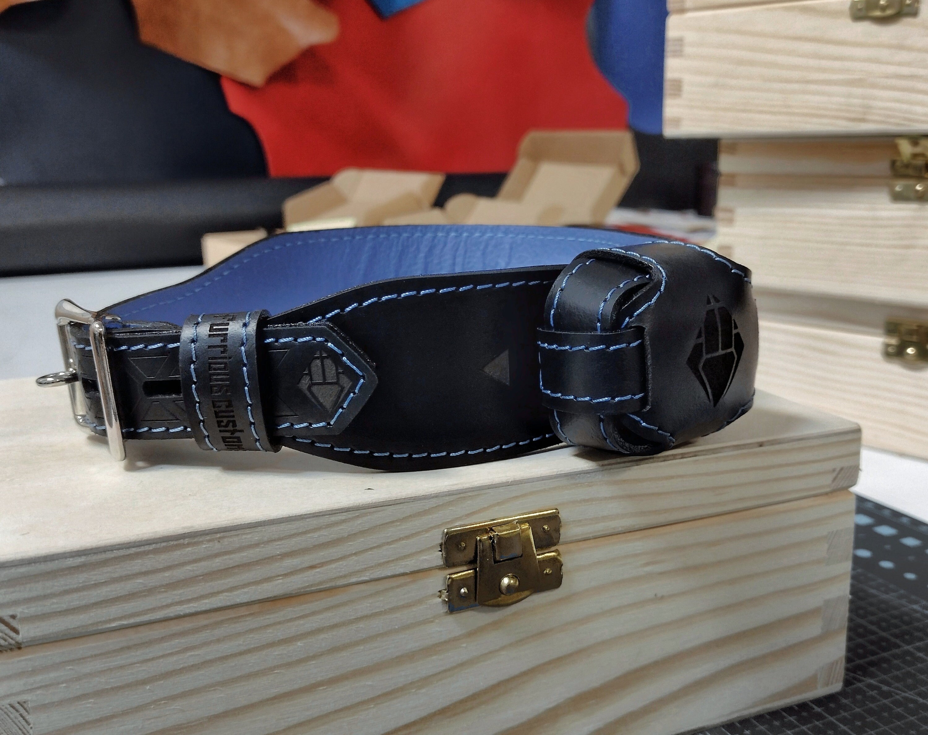 Pishock Genuine Leather Locking Shock Collar, Custom Puppy Training Estim, Wifi Electric Leather ...