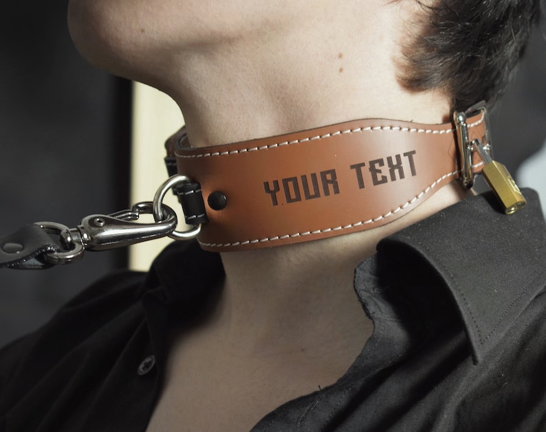 Leather Shock Collar Custom Locking BDSM Training Collar - Etsy