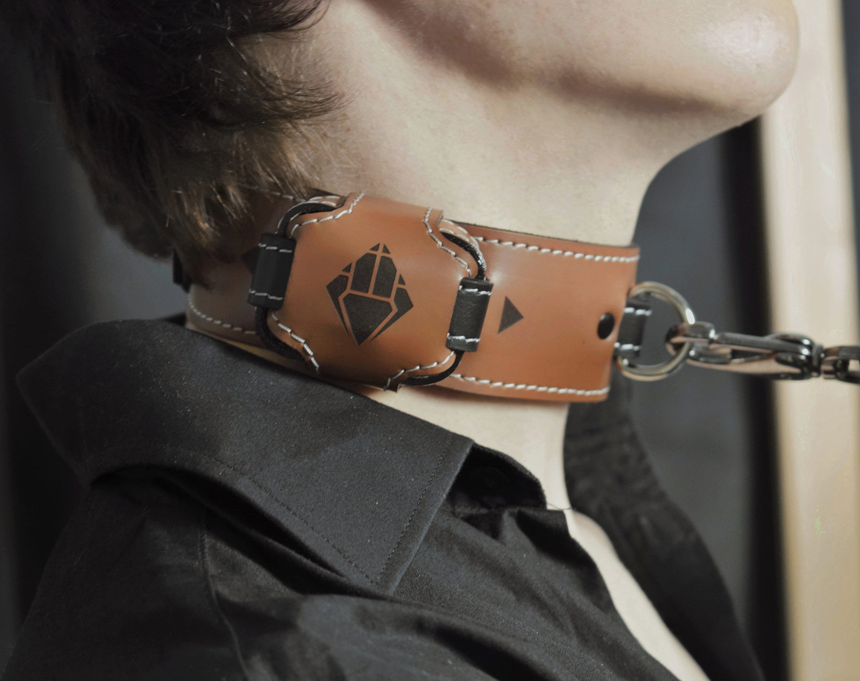 Pishock Genuine Leather Locking Shock Collar, Custom Puppy Training Estim, Wifi Electric Leather ...