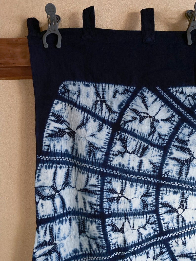 Japanese Shibori Indigo Dyed Fabric Door Curtain, Noren, Tie Dye - Etsy