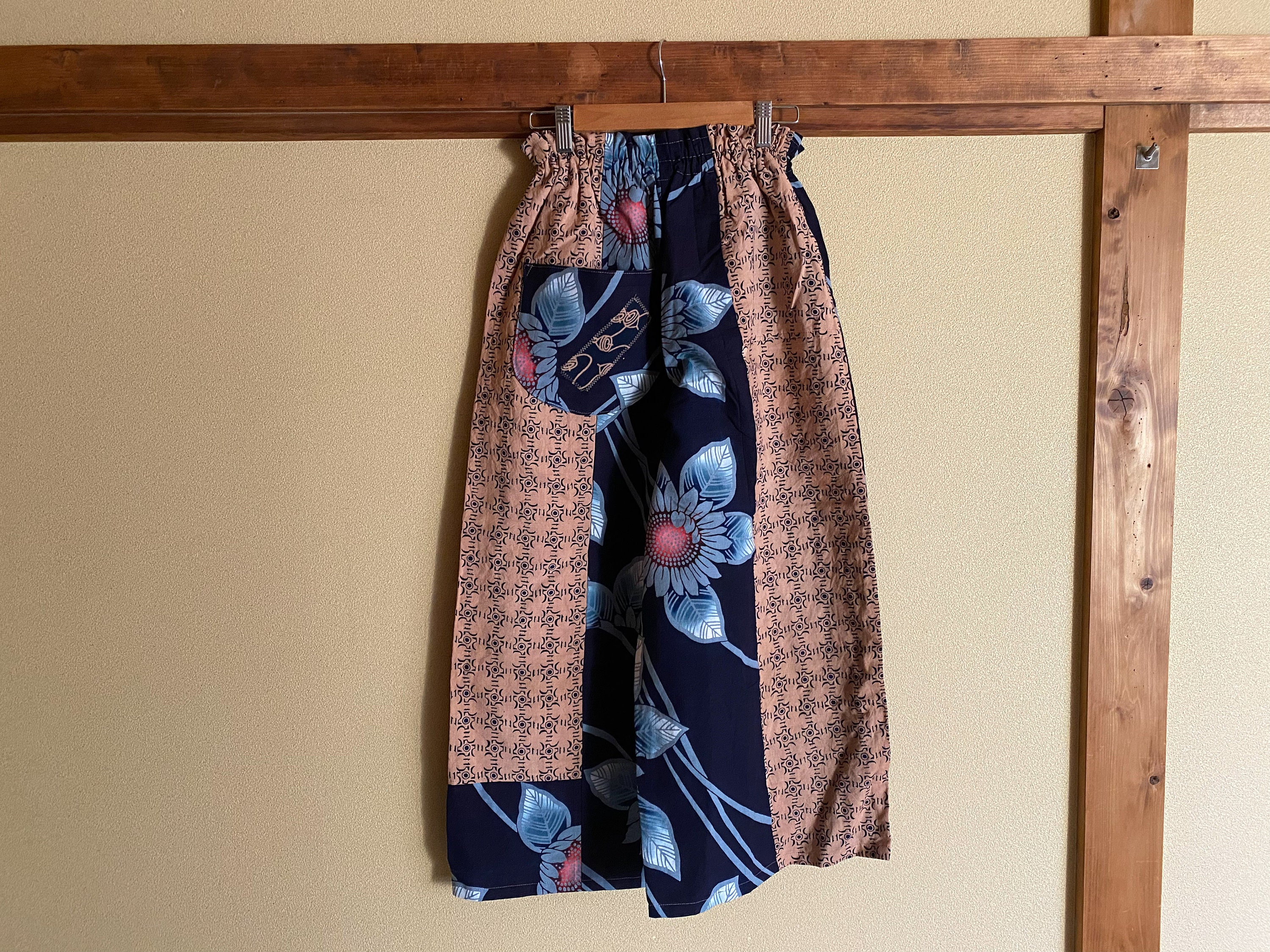 Japans Vintage Stof Persimmon Geverfde Remake Broek Indigo Kakishibu - Etsy