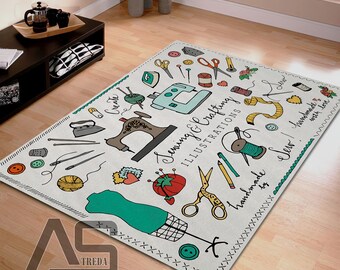 Sewing Machine Rug - Etsy