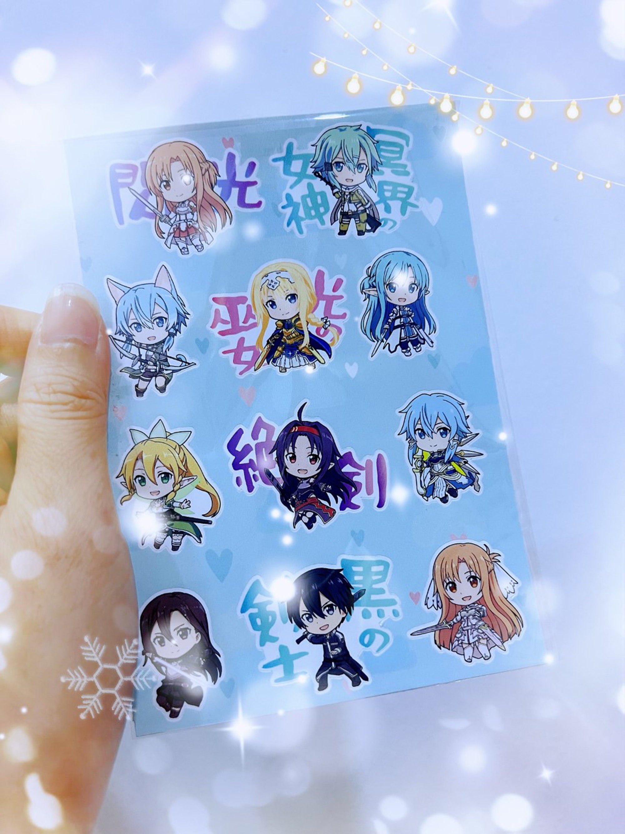Anime Cute Kawaii Mini Stickers Sheet Handmade - Etsy