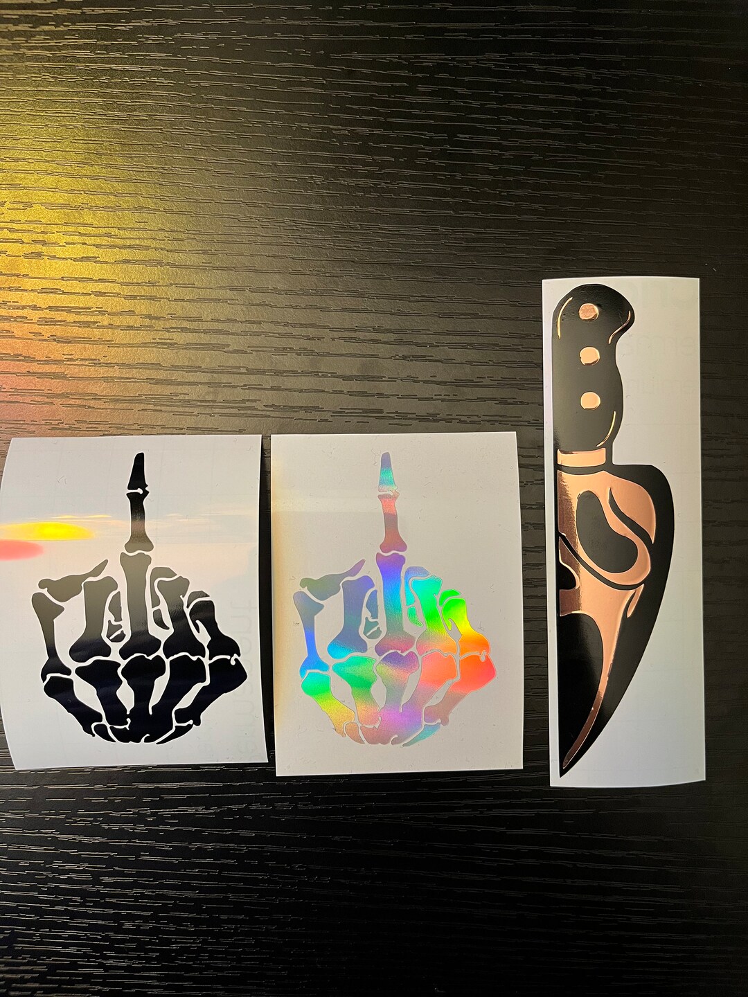 Skeleton Hand Sticker and Scream Knife - Etsy