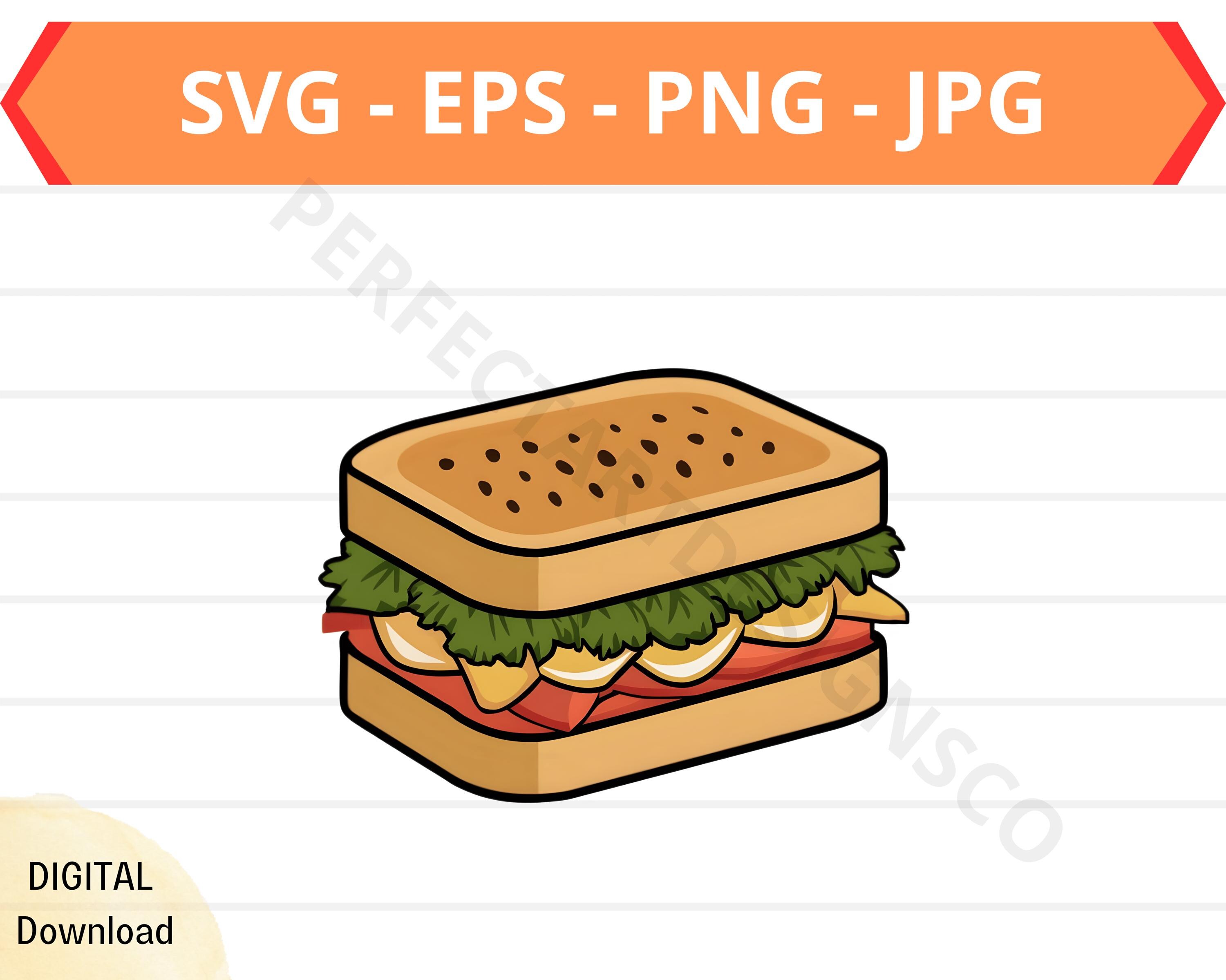 Sandwich Svg, Sandwich Clipart, Sandwich Svg for Shirt, Svg File for ...