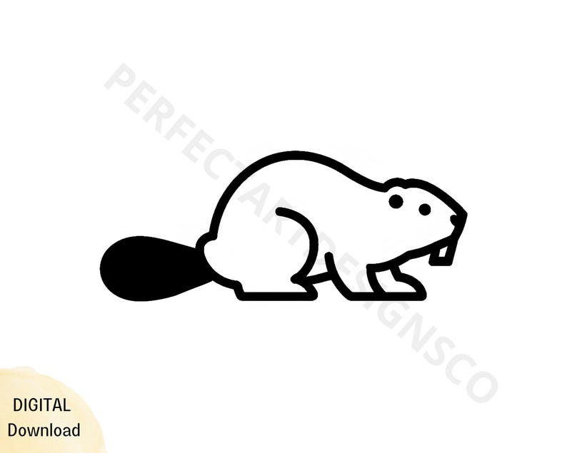 Beaver Outline Svg, Beaver Clipart, Beaver Svg for Shirt, Svg File for ...