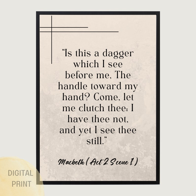 Macbeth Quotes English Classroom Decor, Set of 35 Quotes, Shakespeare ...