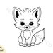Cute Fox Svg File, Baby Fox Outline Svg, Fox Clipart Svg, Fox Svg Cut ...