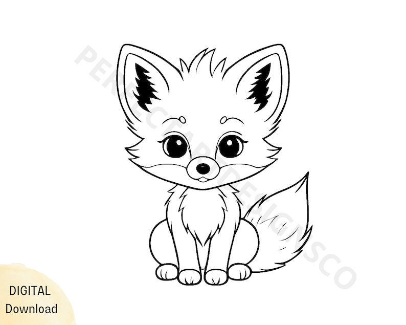 Cute Fox Svg File, Baby Fox Outline Svg, Fox Clipart Svg, Fox Svg Cut ...
