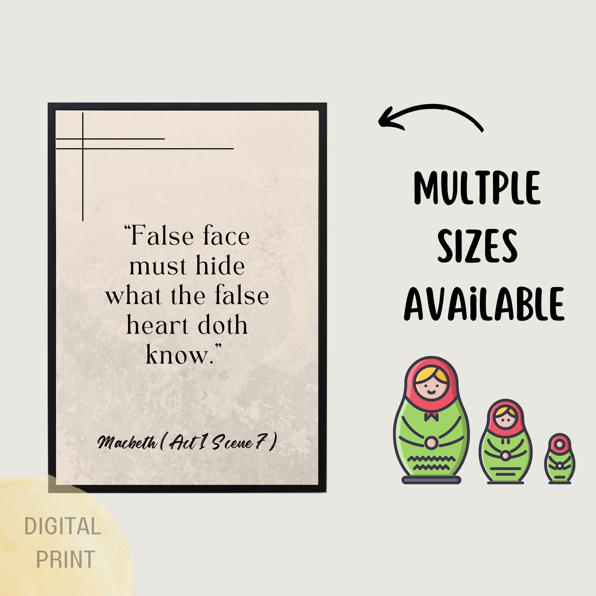 Macbeth Quotes English Classroom Decor, Set of 35 Quotes, Shakespeare ...