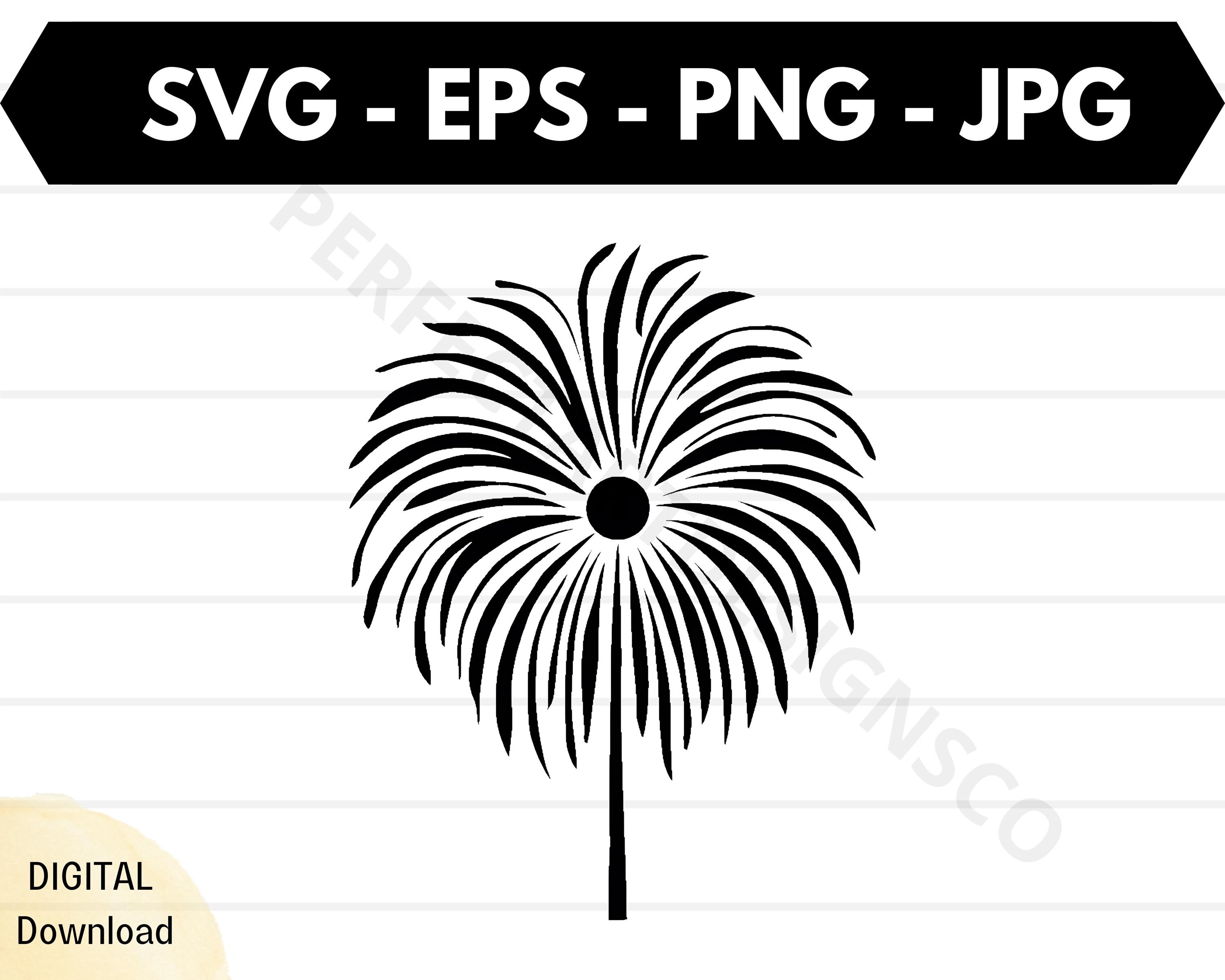 Firework Silhouette Svg File, Firework Outline Clipart Svg, Firework ...