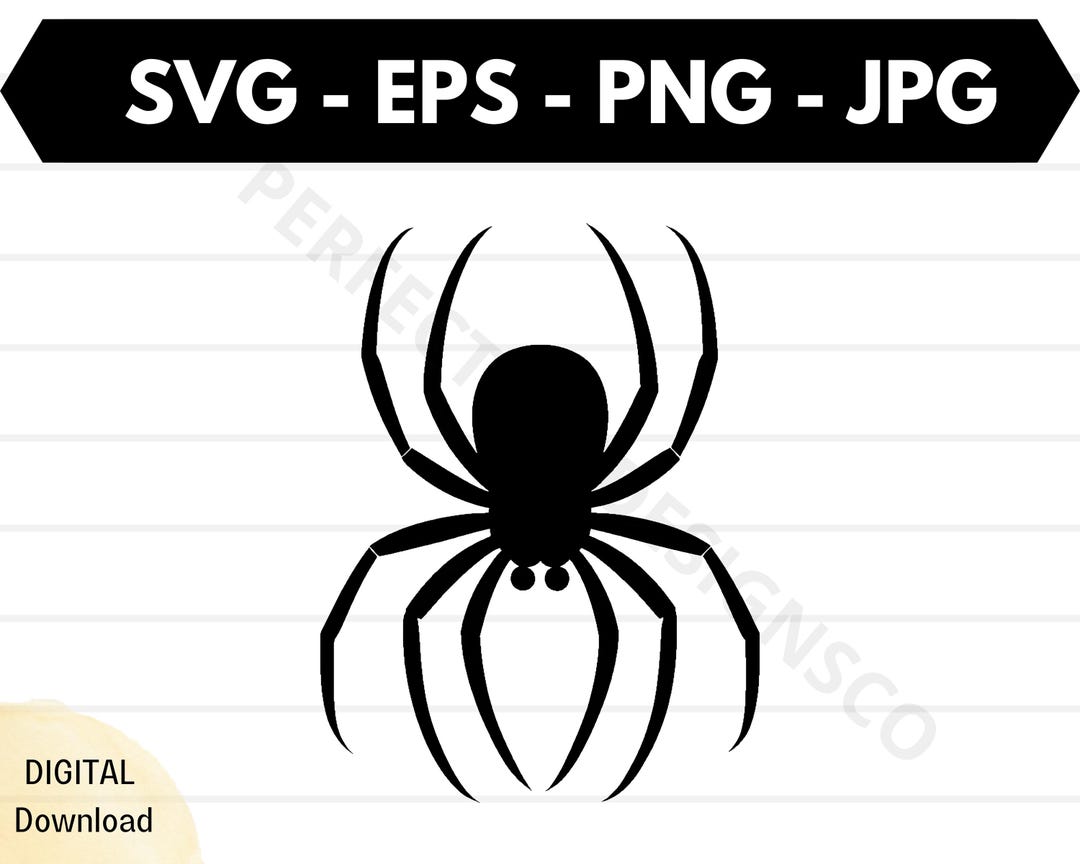 Spider Silhouette Svg File, Spider Cutting Svg File for Cricut, Spider ...