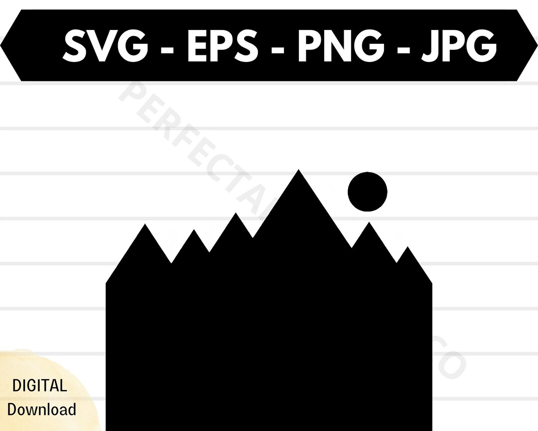 Mountain Range Silhouette Svg, Mountain Range Outline, Mountain Range ...