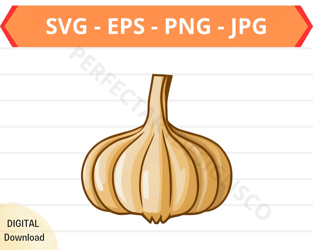 Garlic Svg, Garlic Vegetable Clipart, Garlic Svg for Shirt, Svg File ...