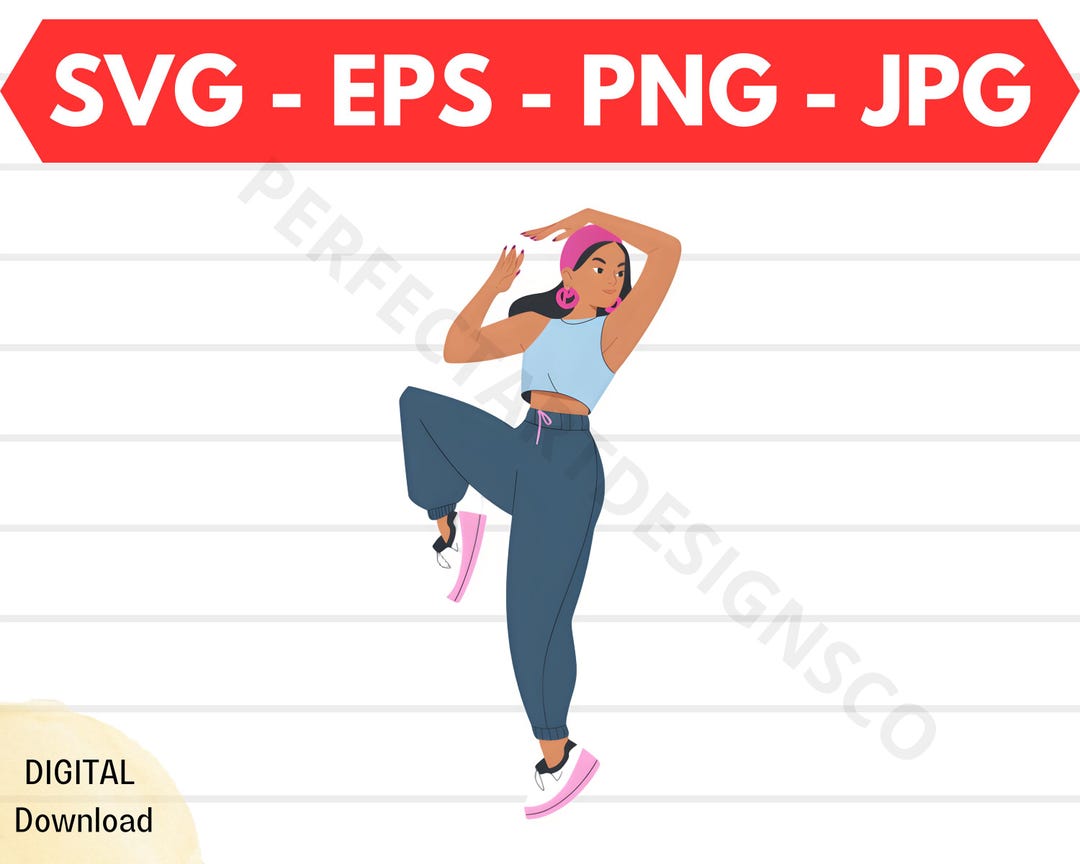 Female Hip Hop Dancer Svg, Female Hip Hop Dancer Png Clipart, Female ...