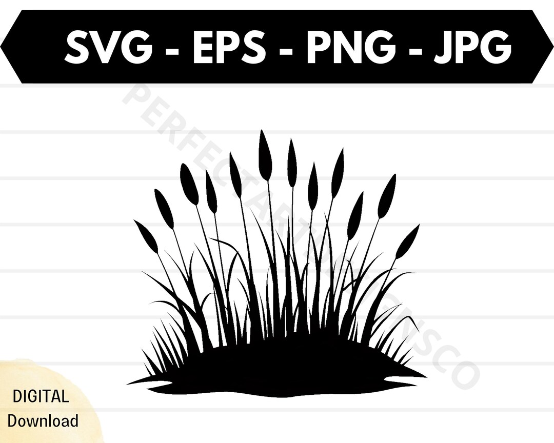 Dune Grass Silhouette Svg File, Dune Grass Cutting Svg File for Cricut ...