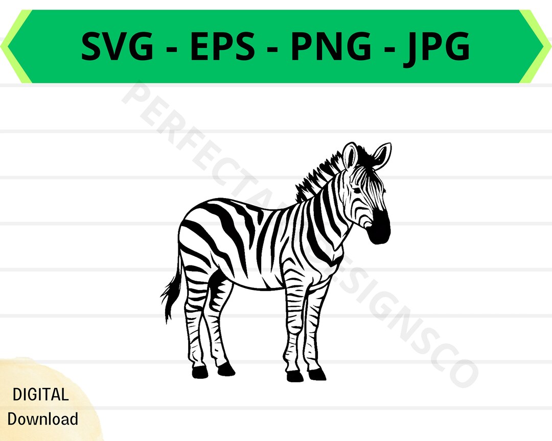 Zebra Outline Svg, Zebra Clipart, Zebra Svg for Shirt, Svg File for ...