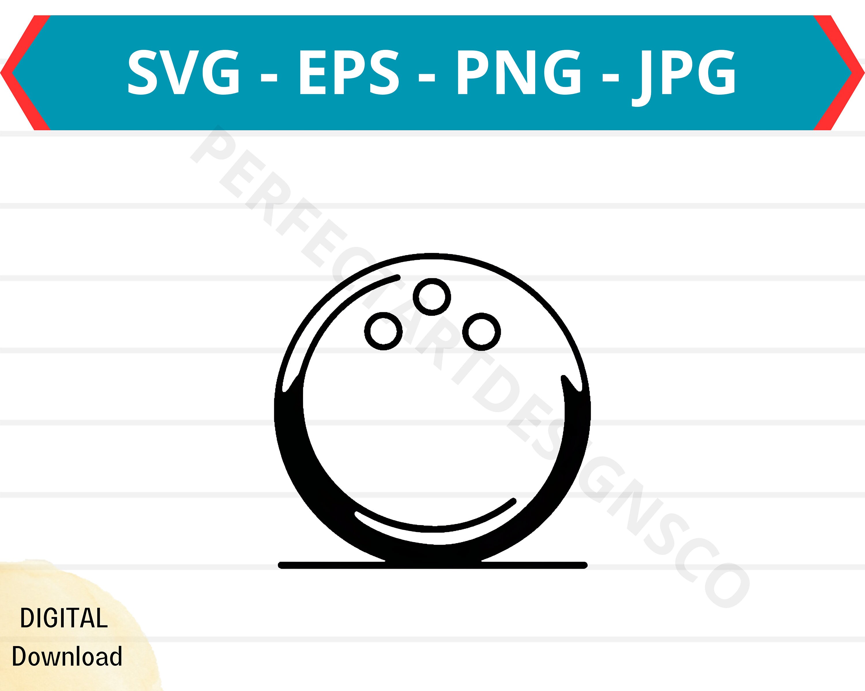 Bowling Ball Outline Svg, Bowling Ball Clipart, Bowling Ball Svg for ...