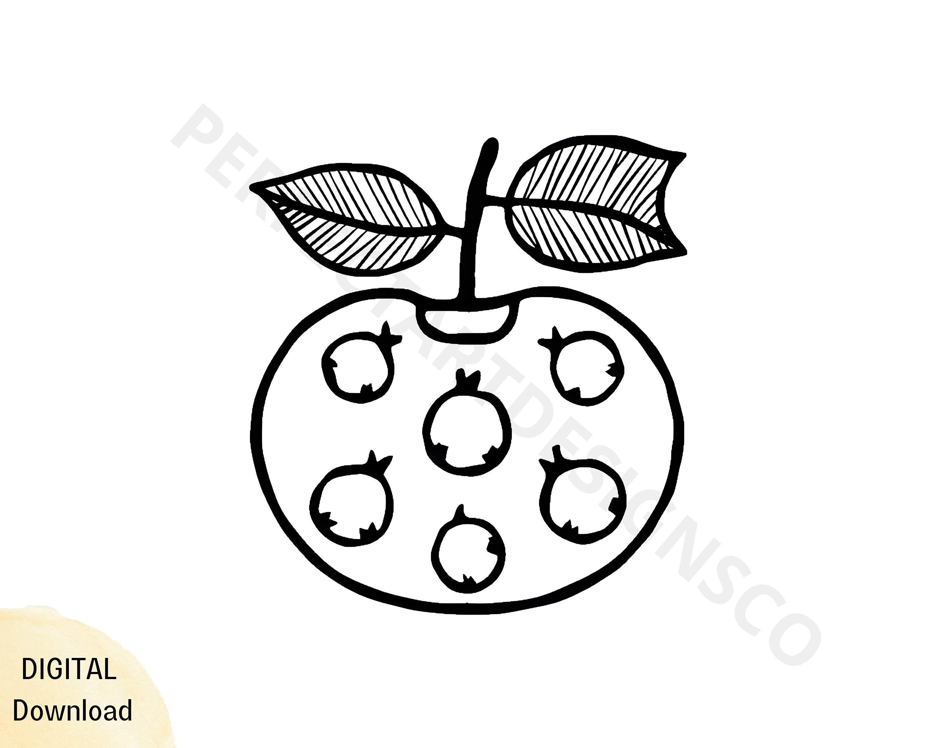 Blueberry Outline Svg, Blueberry Fruit Clipart, Blueberry Svg for Shirt ...