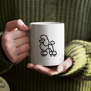 Standard Poodle Outline Svg, Standard Poodle Clipart, Standard Poodle ...