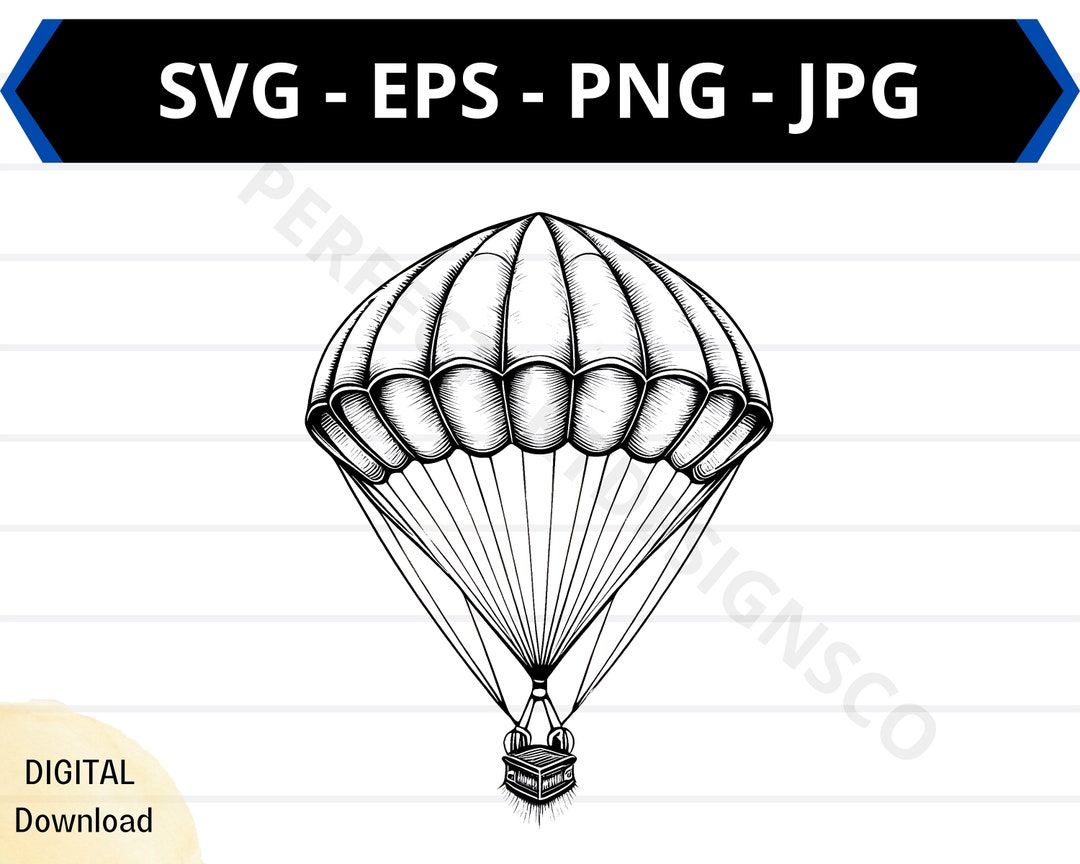 Parachute Vector Image Clipart, Parachute Svg Parachute Cutting File ...