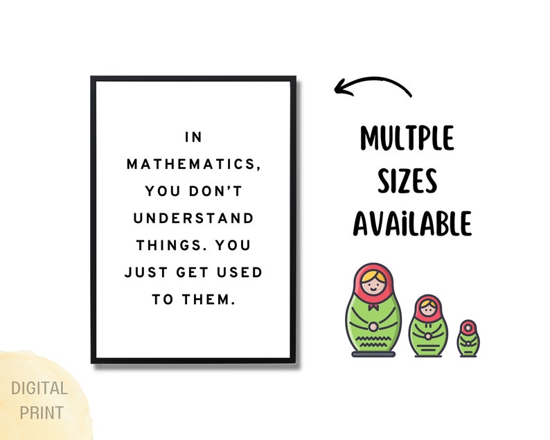 Mathematics Quotes Art Bundle, STEM Classroom Wall Decor Prints, Math ...