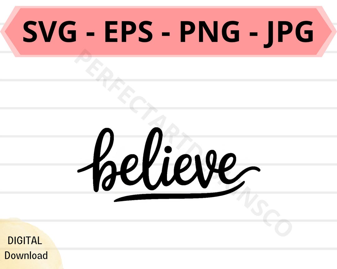 Believe Lighted Icon Svg Cut File for Cricut, Silhouette, Believe ...