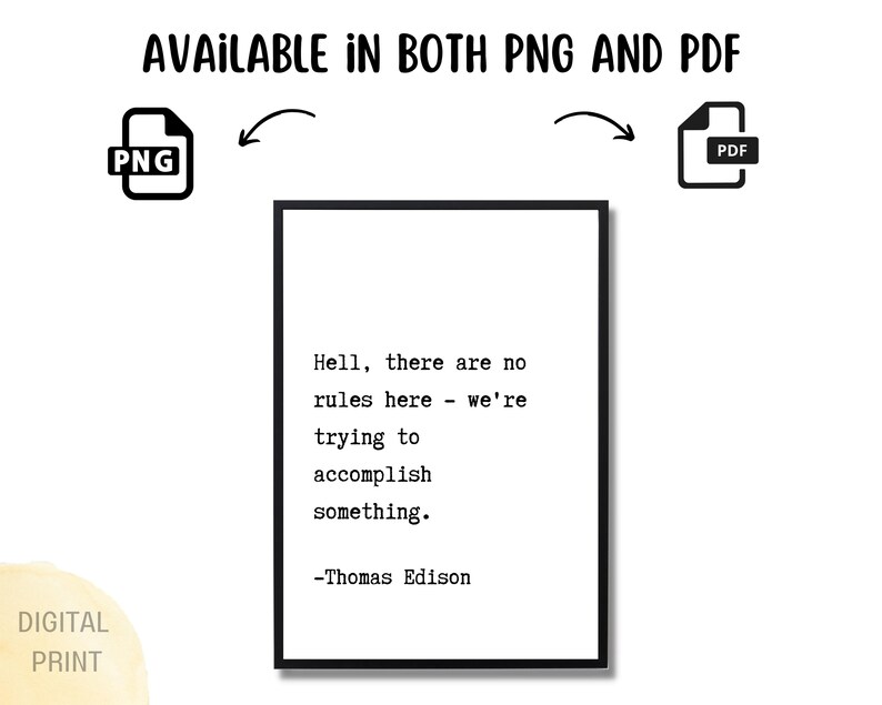 51 Thomas Edison Quotes, Printable Wall Art, Famous Inventor Digital ...
