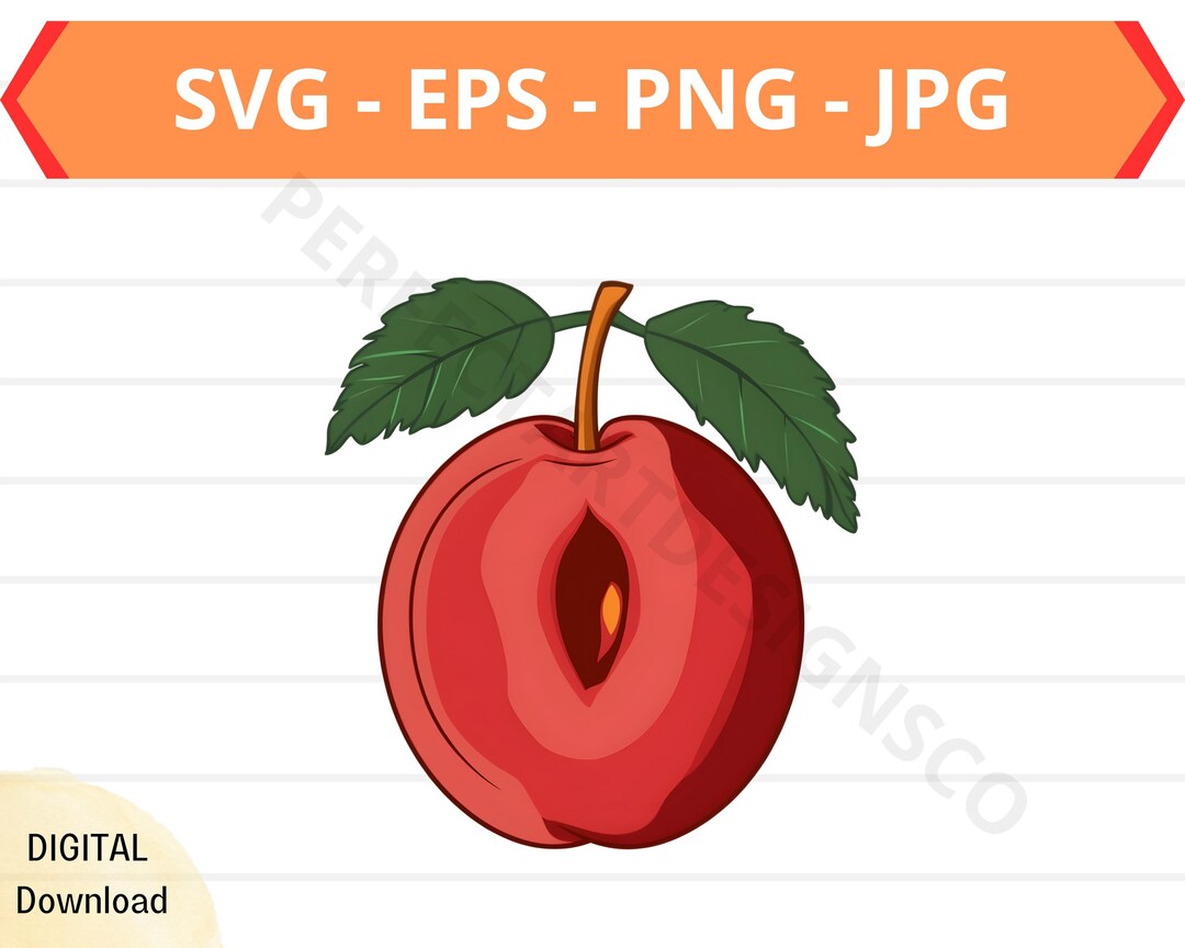 Plum Svg, Plum Fruit Clipart, Plum Svg for Shirt, Svg File for Cricut ...