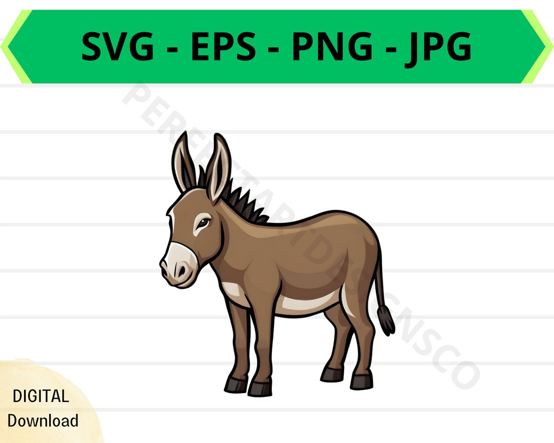 Donkey Svg, Donkey Clipart, Donkey Svg for Shirt, Svg File for Cricut ...