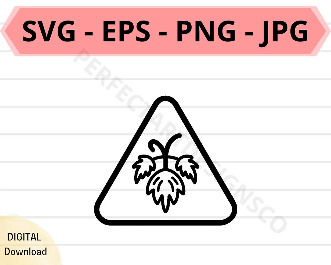 Mandrake Caution Icon Svg Cut File for Cricut, Silhouette, Mandrake ...