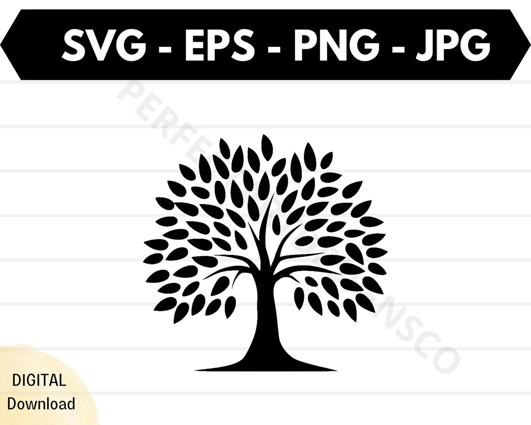 Brazilian Pepper Tree Silhouette Svg File, Tree Cutting Svg File Cricut ...