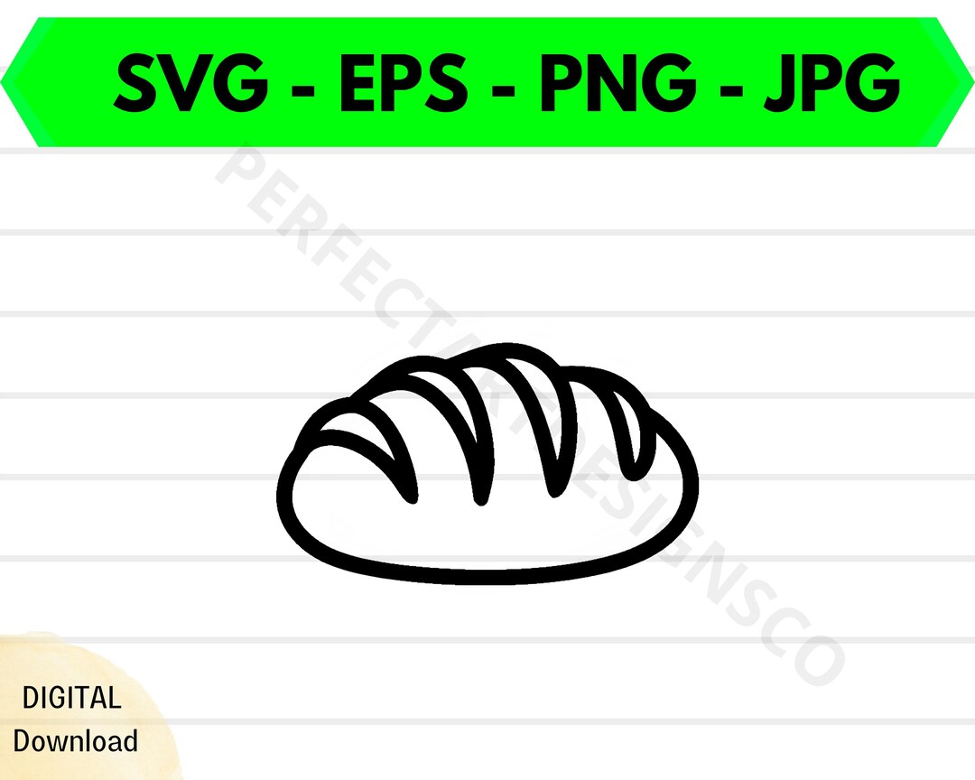 Dinner Roll Outline Svg File, Dinner Roll Cutting Svg File for Cricut ...