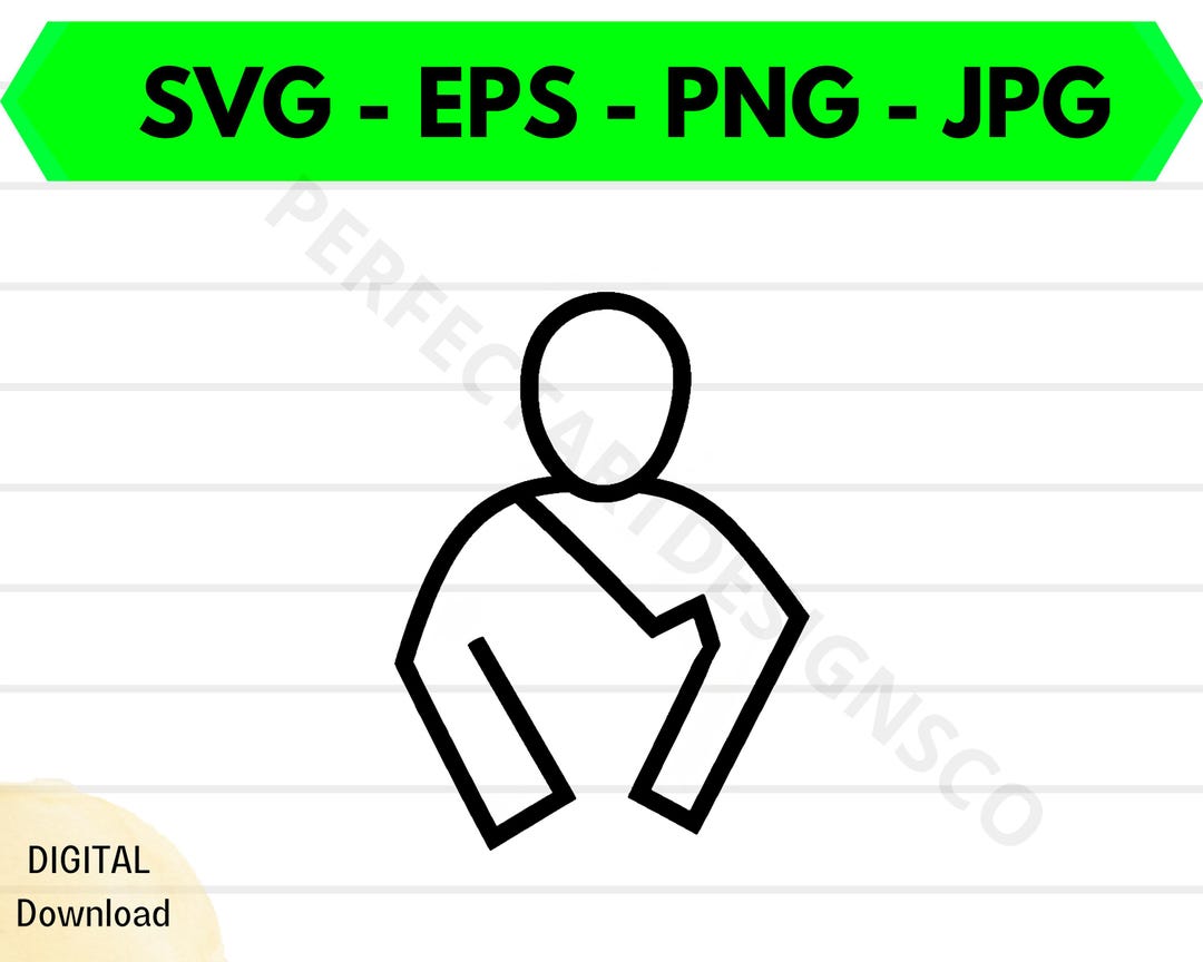 Man Png Outline Svg File, Man Png Cutting Svg File for Cricut, Man Png ...