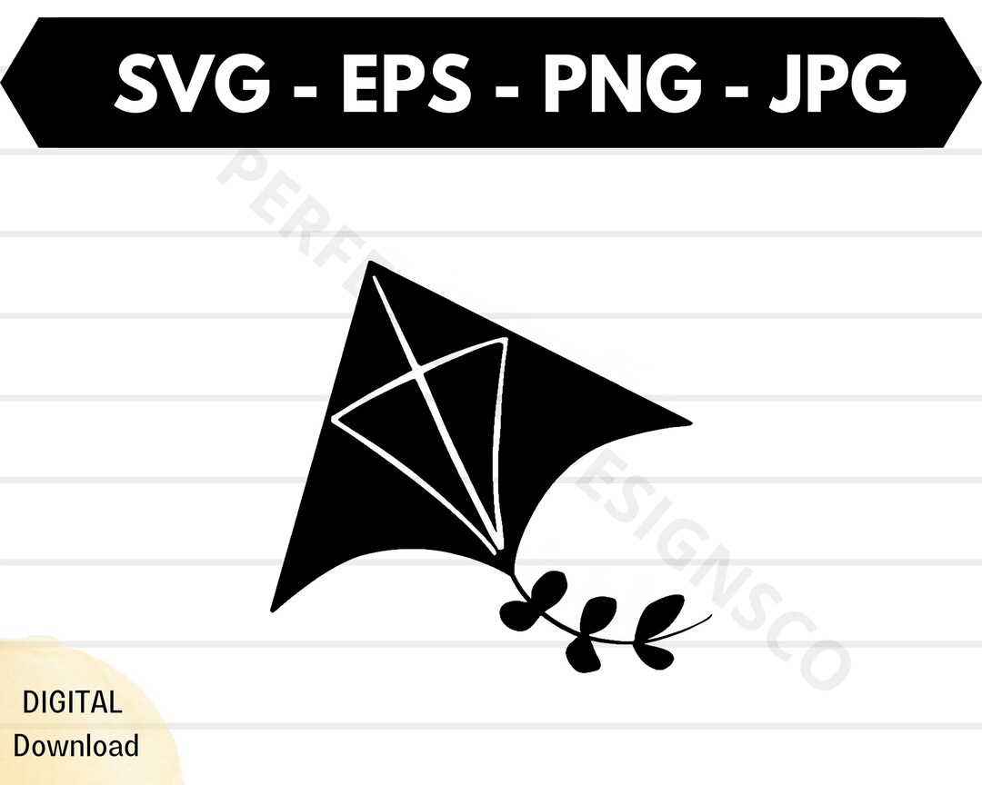 Kite Silhouette Svg File, Kite Cutting Svg File for Cricut, Kite ...