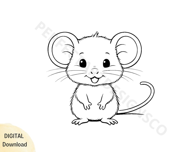 Cute Rat Svg File, Baby Rat Outline Svg, Rat Clipart Svg, Rat Svg Cut ...