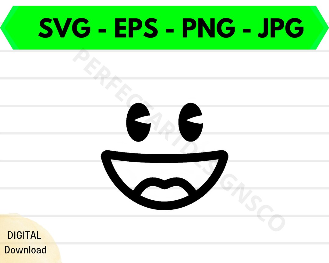 Smile Black and White Outline Svg, Smile Cricut Cutfile, Smile Shirt ...
