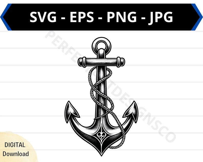 Anchor Vector Image Clipart, Anchor Svg Anchor Cutting File Cricut ...