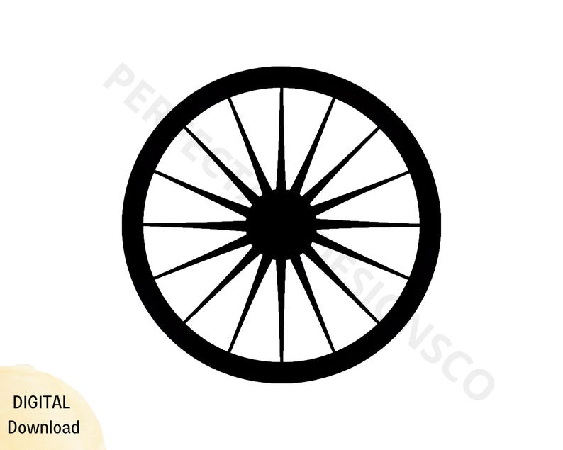 Wagon Wheel Silhouette Svg File, Wagon Wheel Outline Clipart Svg, Wagon ...