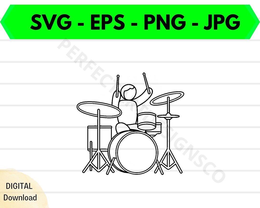 Drumming Outline Svg, Drumming Clipart, Drumming Svg for Shirt, Svg ...