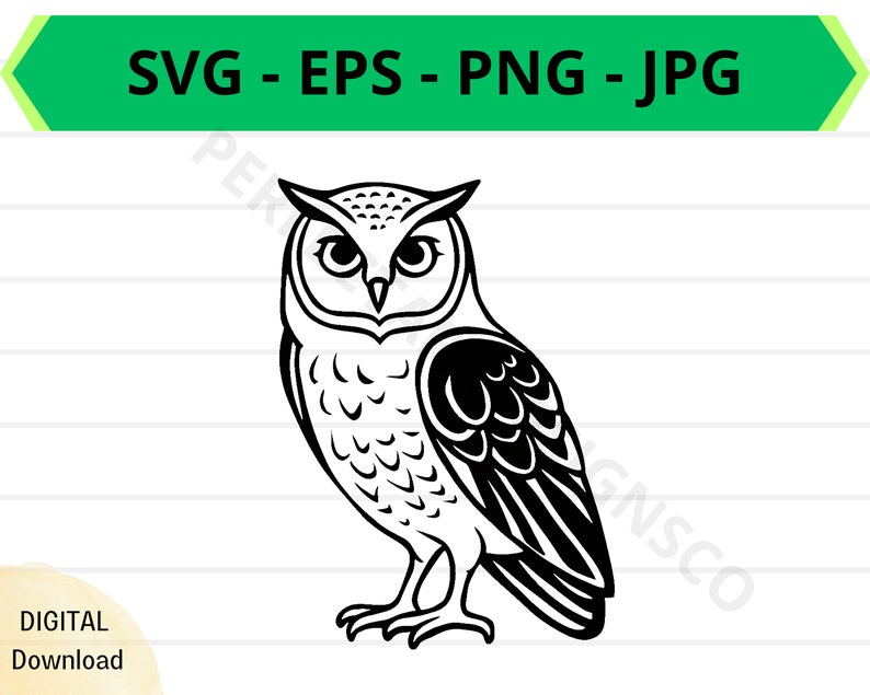 Owl Outline Svg, Owl Clipart, Owl Svg for Shirt, Svg File for Cricut ...