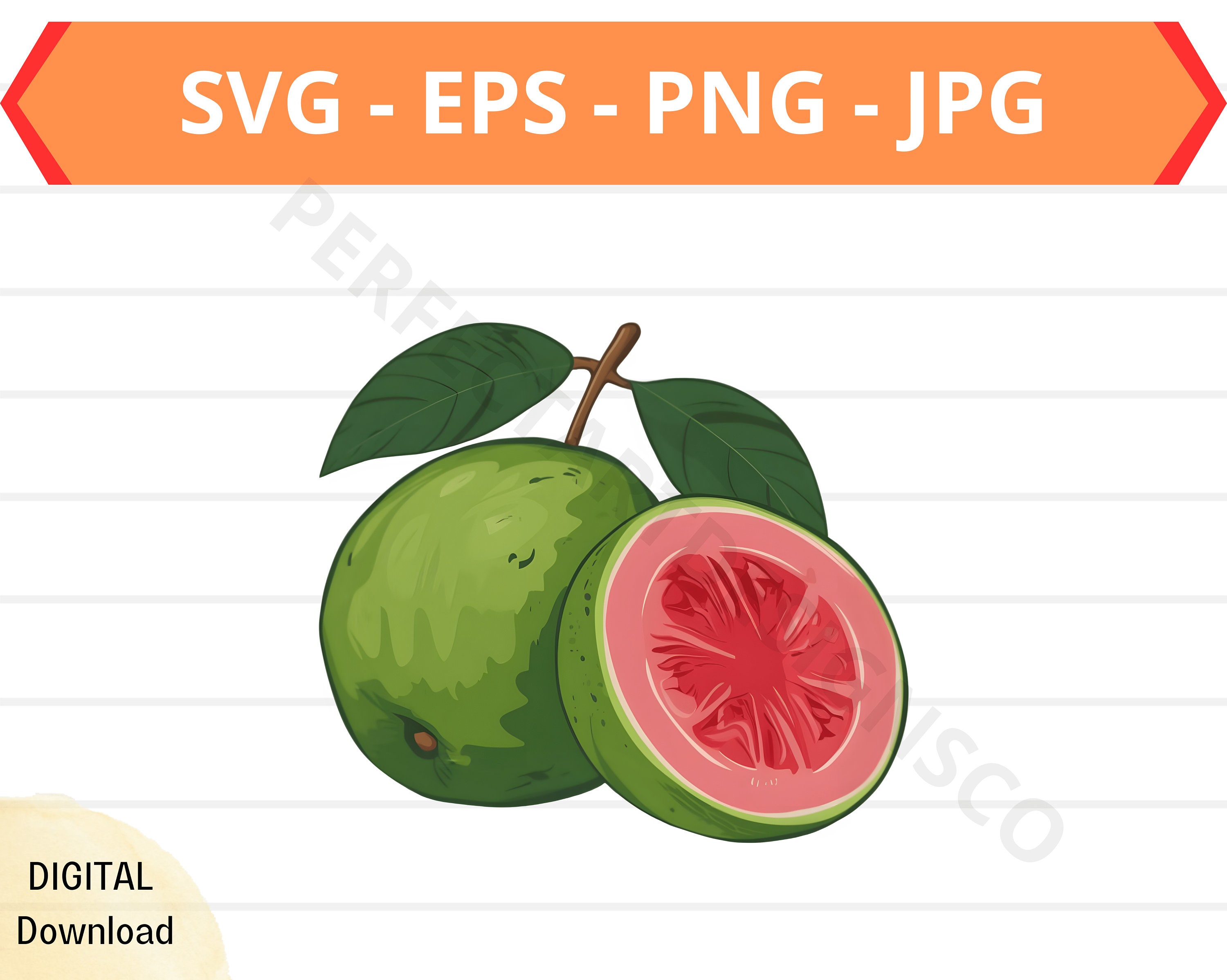 Guava Svg, Guava Fruit Clipart, Guava Svg for Shirt, Svg File for ...