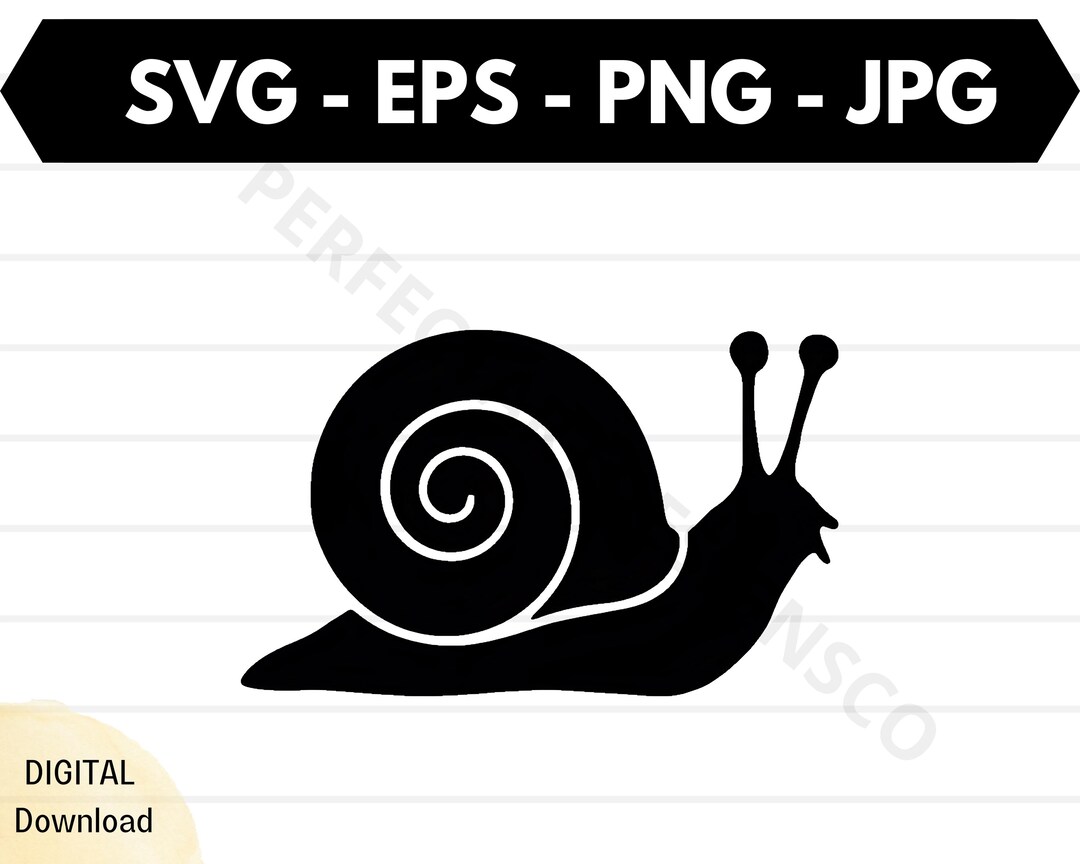 Snail Silhouette Svg File, Snail Cutting Svg File for Cricut, Snail ...