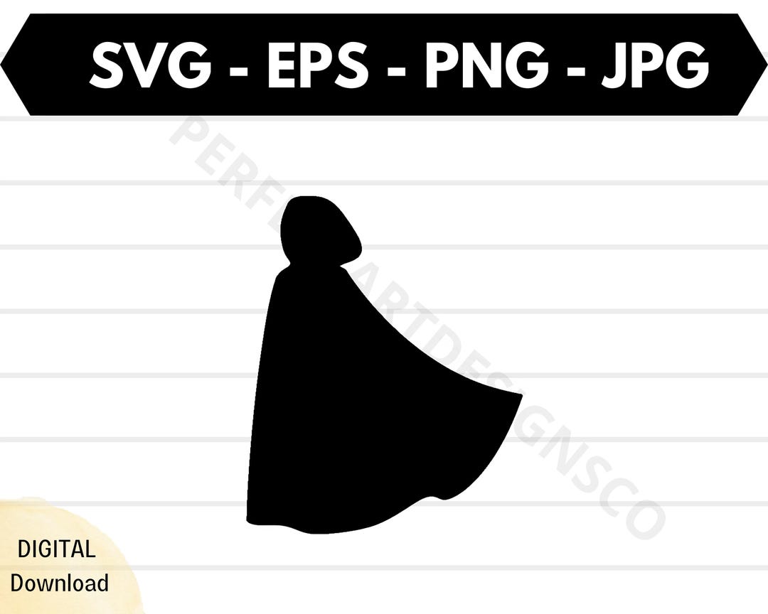 Cloak Silhouette Svg, Cloak Clipart, Cloak Svg File for Cricut, Cloak ...