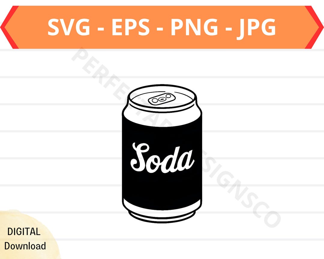 Soda Can Outline Svg, Soda Can Clipart, Soda Can Svg for Shirt, Svg ...