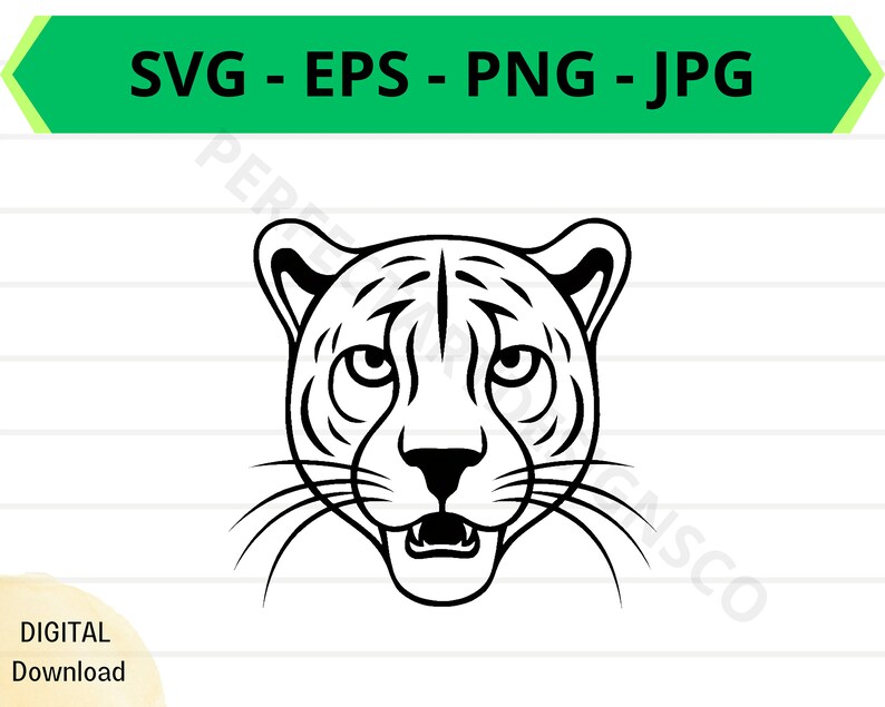 Panther Outline Svg, Panther Clipart, Panther Svg for Shirt, Svg File ...