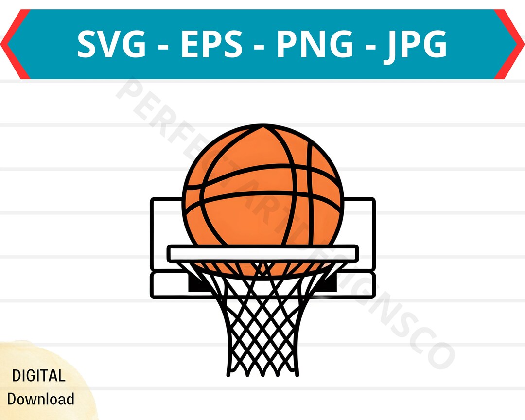 Basketball Hoop Svg, Basketball Hoop Clipart, Basketball Hoop Svg for ...